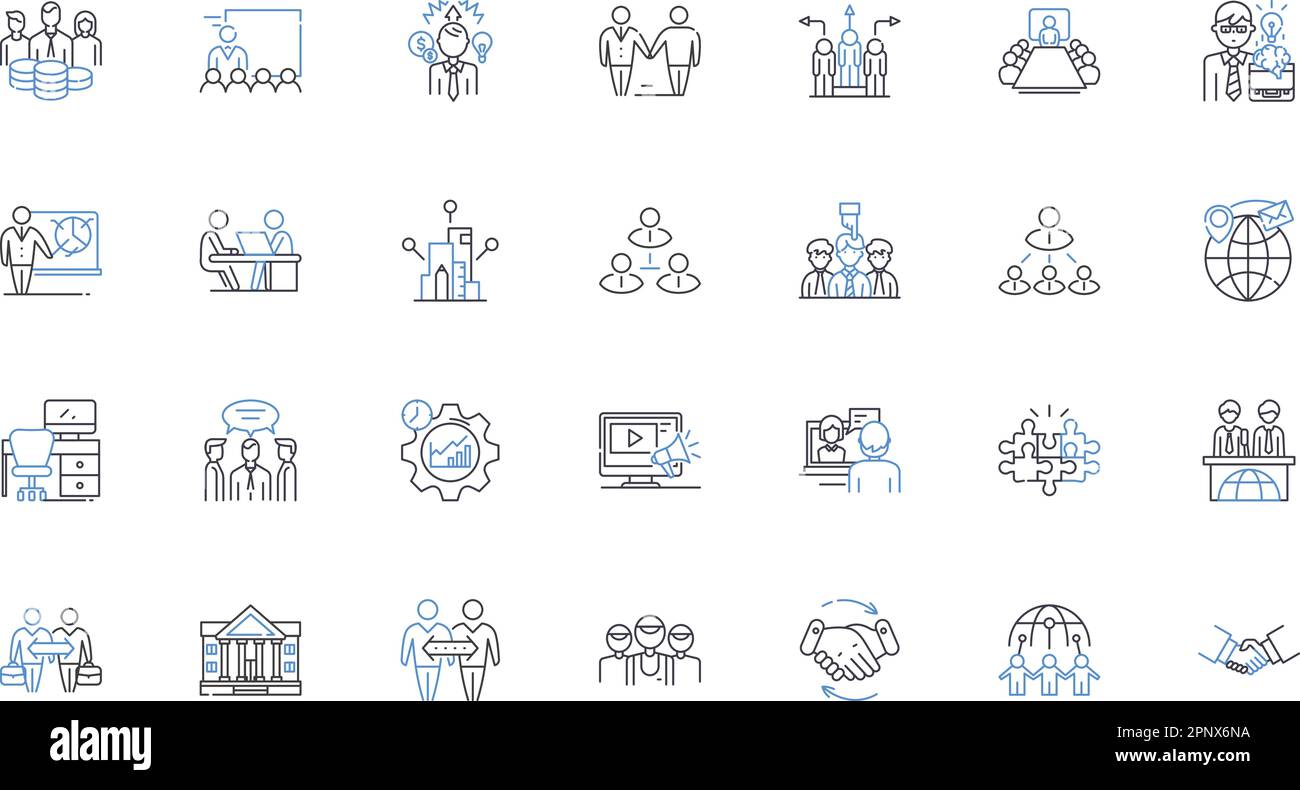 Gang class line icons collection. Violence, Crime, Intimidation ...