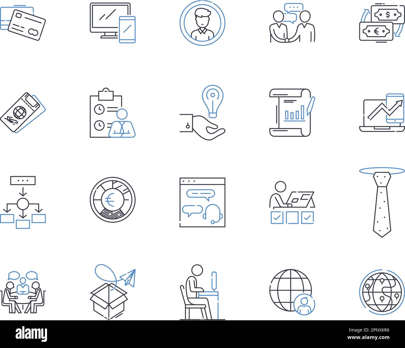 Company facilities line icons collection. Workspace, Infrastructure, Amenities, Environment ...