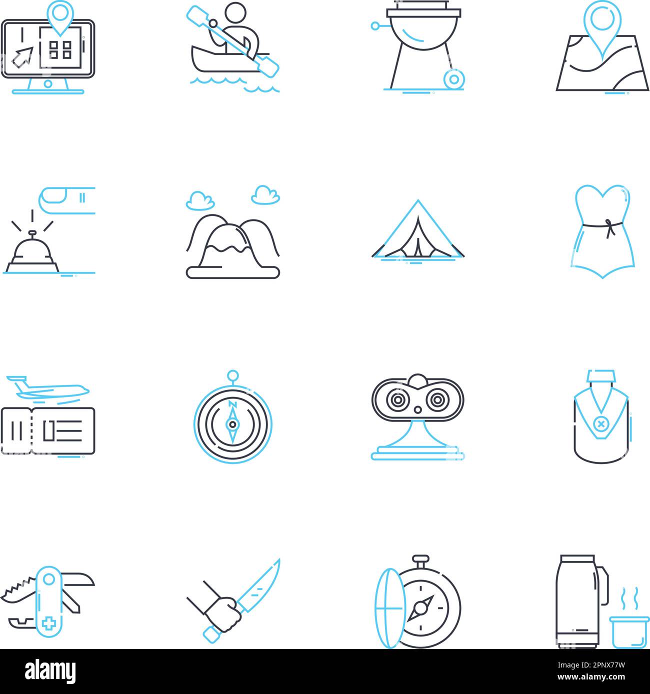 Mobile Applications Linear Icons Set Interface Efficiency Compatibility Integration