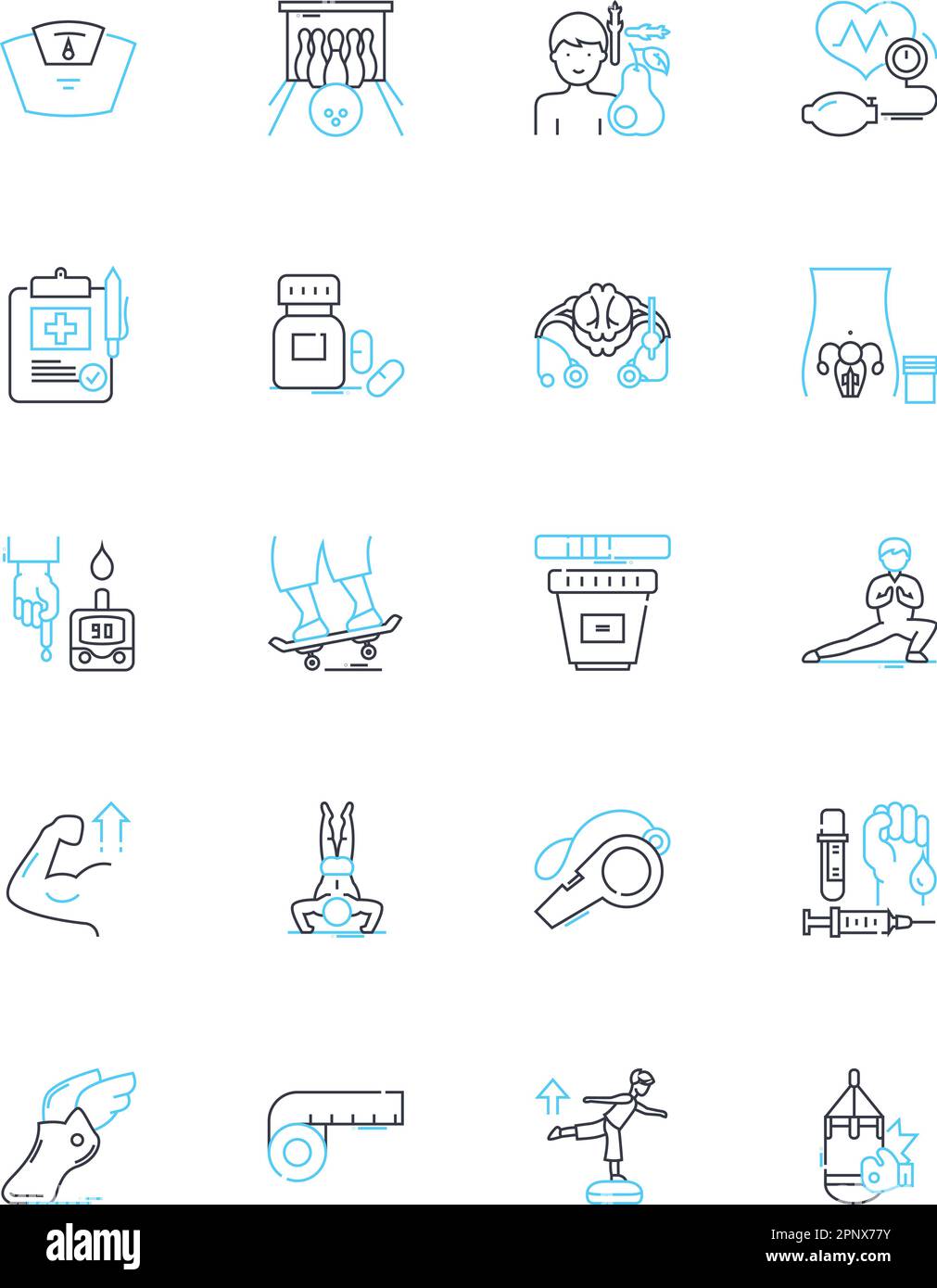 Healthfulness linear icons set. Wellness, Nourishment, Nutrient-dense ...