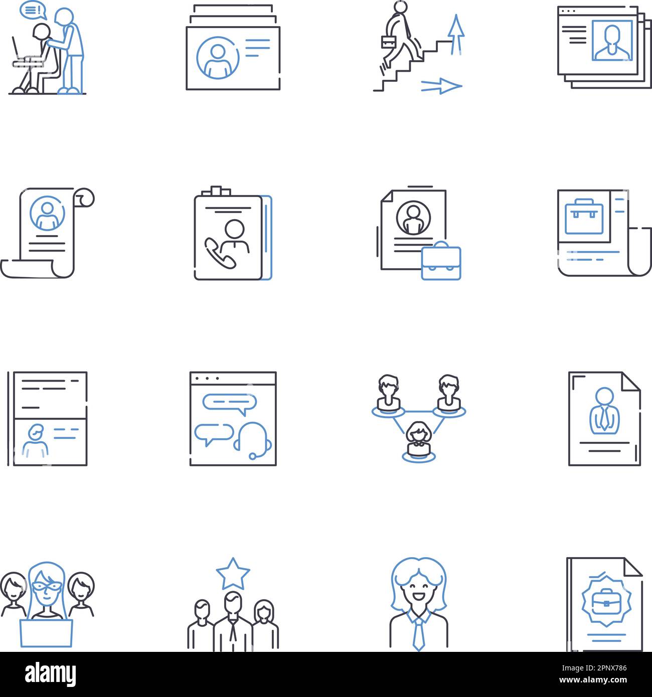 Recruitment agency line icons collection. Talent, Candidates, Job ... Recruitment agency line icons collection. Talent, Candidates, Job ...