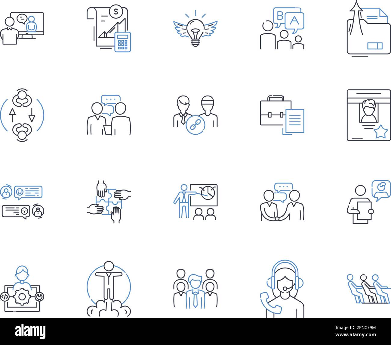 Executive Director line icons collection. Leadership, Visionary, Strategy, Management ...