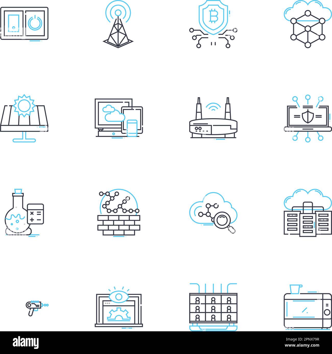 Universal science linear icons set. Cosmos, Cosmology, Physics ...