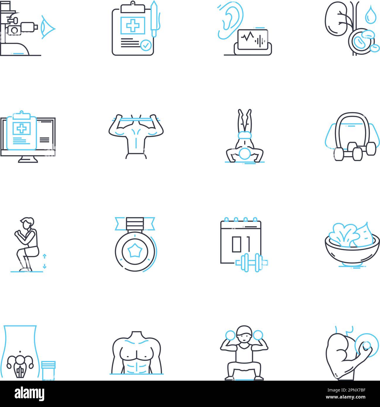 Emotional wellbeing linear icons set. Mindfulness, Empathy, Gratitude ...