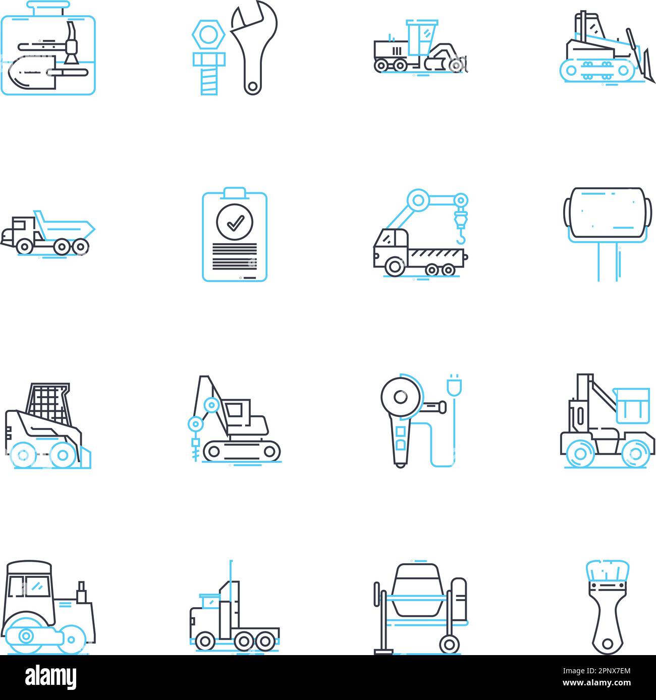 Scientific apparatus linear icons set. Microscope, Centrifuge, Bunsen ...