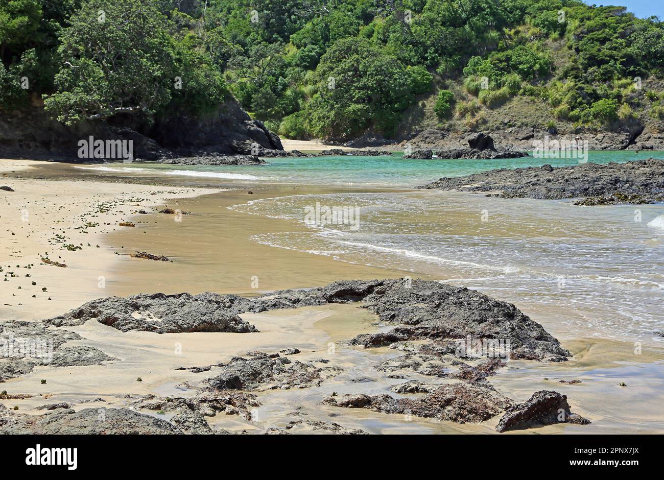 Volcanic rock on Matapouri beach - New Zealand Stock Photo - Alamy