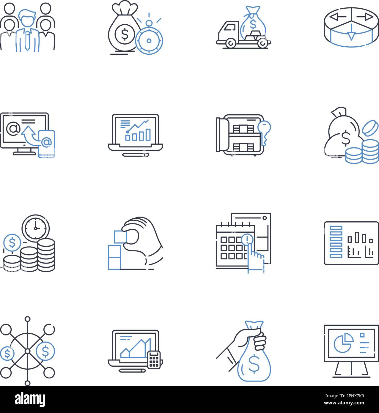 Savings consultation line icons collection. Budgeting, Financial ... Savings consultation line icons collection. Budgeting, Financial ...