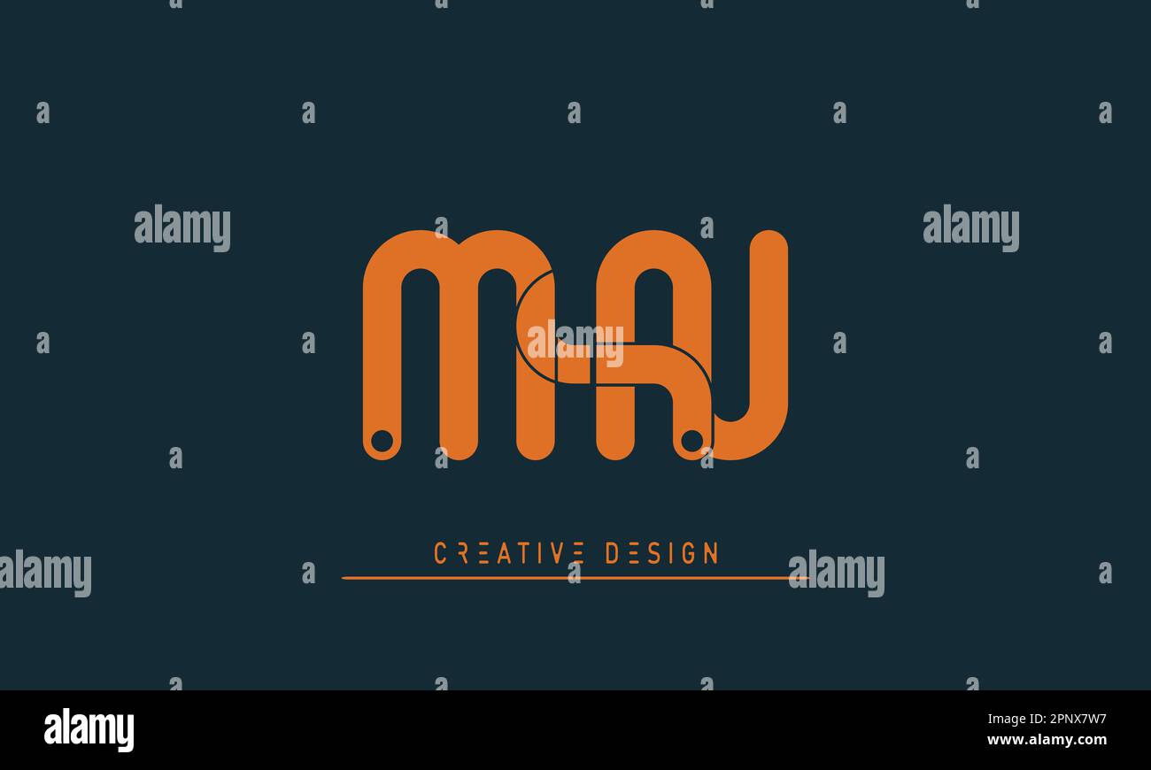 Alphabet letters Modern Creative logo MN , NM Stock Vector Image & Art ...