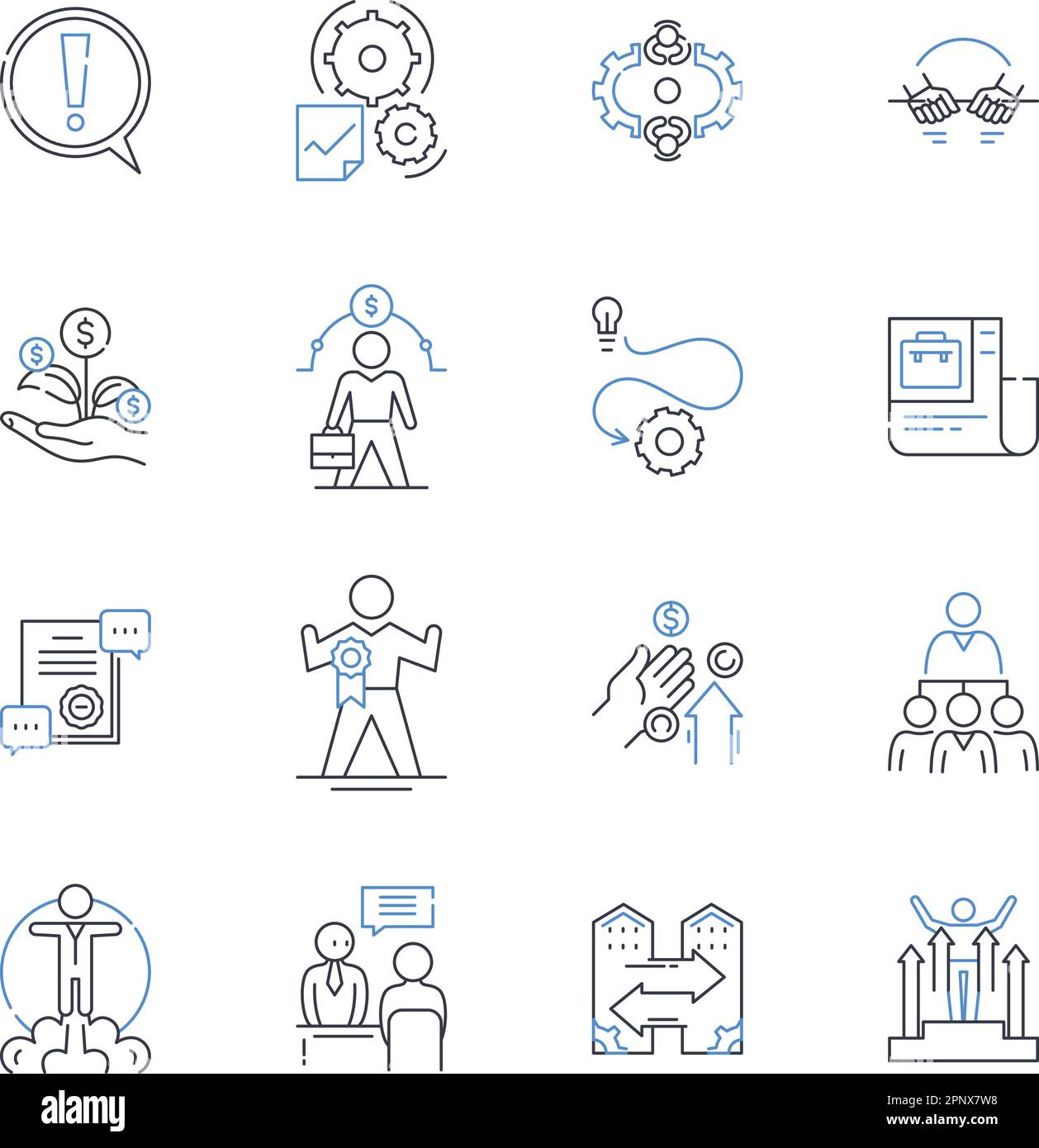 LLC employment line icons collection. Hiring, Employees, Staffing ...