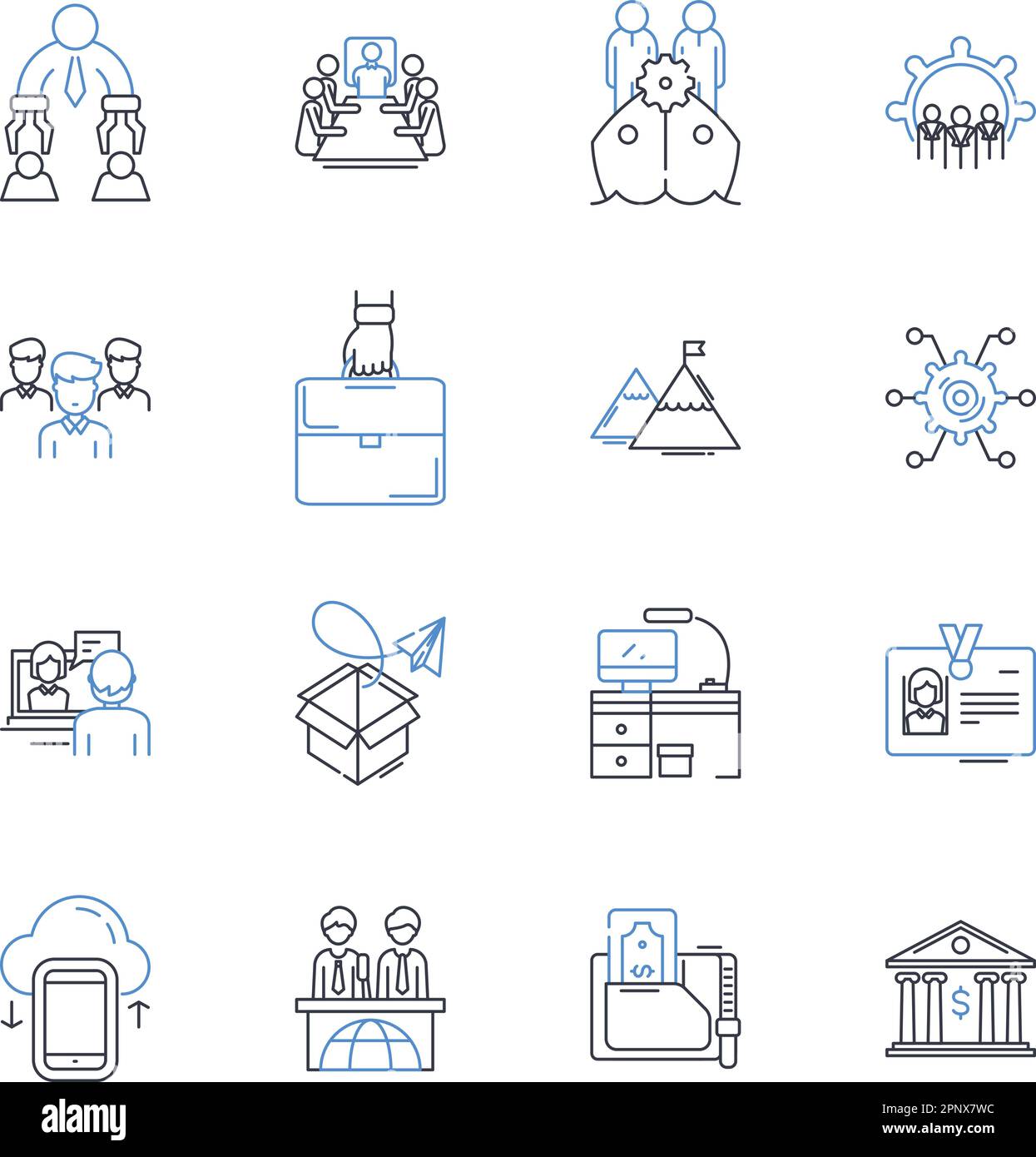 Group Huddle Line Icons Collection Collaboration Teamwork