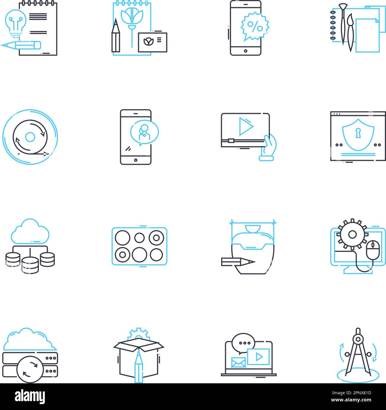 Data linear icons set. Analytics, Statistics, Information, Big data ... Data linear icons set. Analytics, Statistics, Information, Big data ...