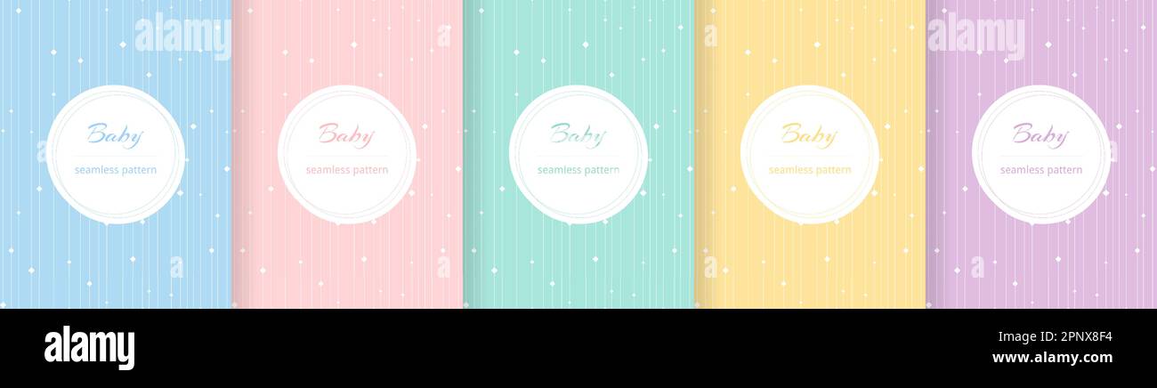 Cute baby seamless pattern. Repeating kid background. Girls and boys ...