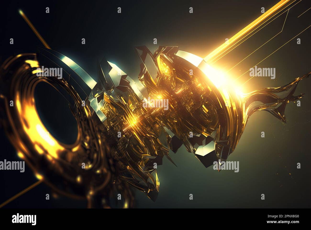 Abstract science and technology background with shiny connection ...