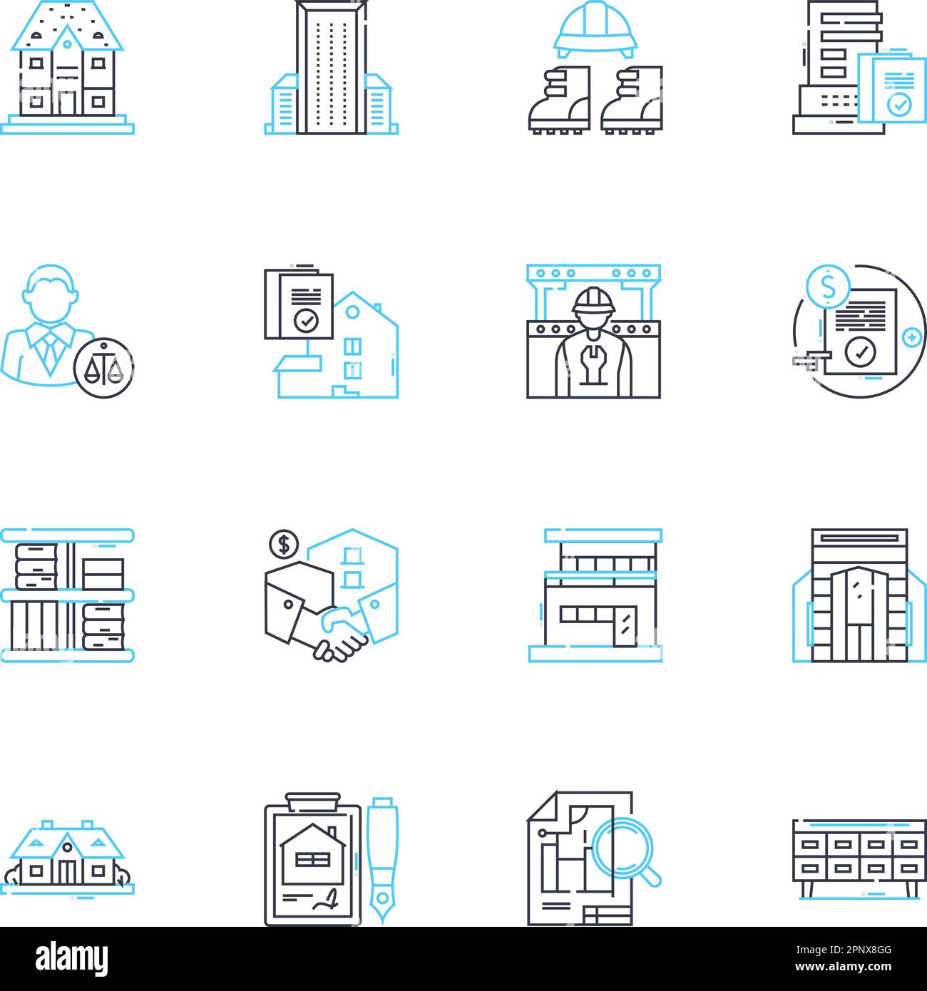 Interior design industry linear icons set. Aesthetics, Ambiance, Art ...