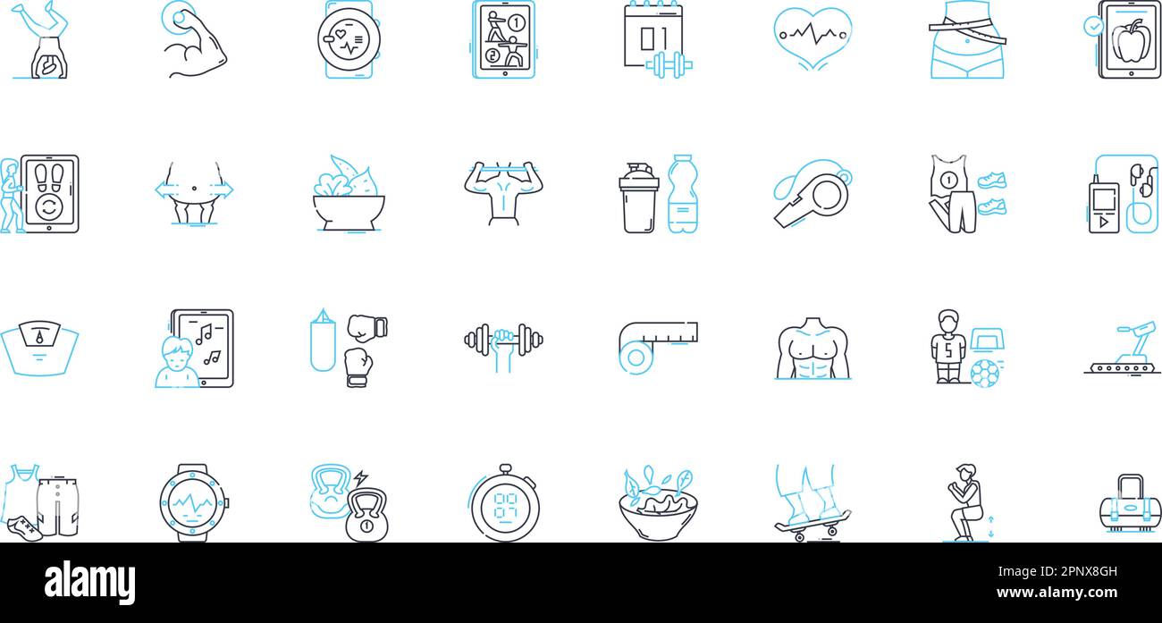 Gridiron linear icons set. Endz, Touchdown, Field, Tackling ...