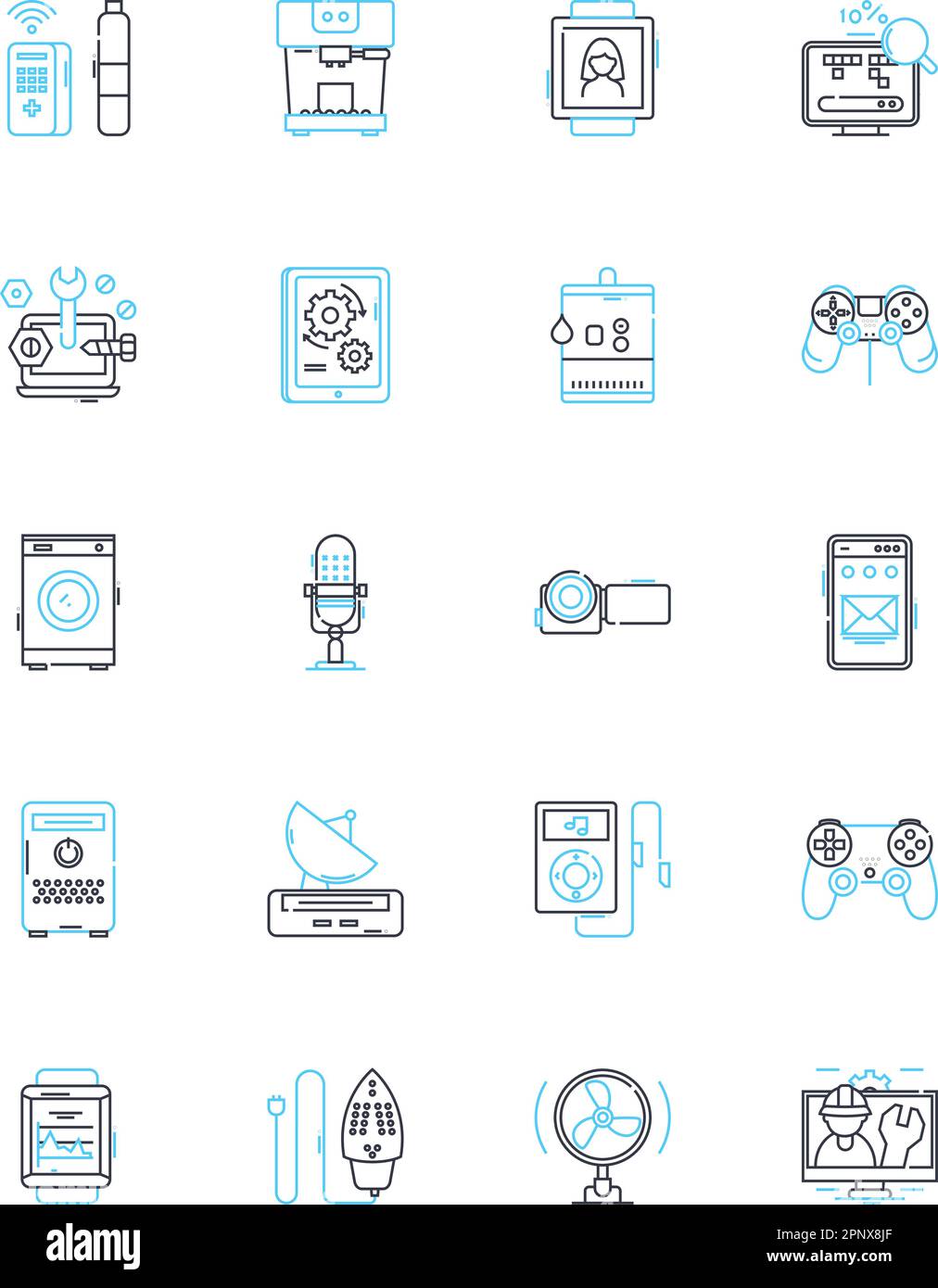 Instrument solutions linear icons set. Calibration, Metrology, Accuracy ... Instrument solutions linear icons set. Calibration, Metrology, Accuracy ...
