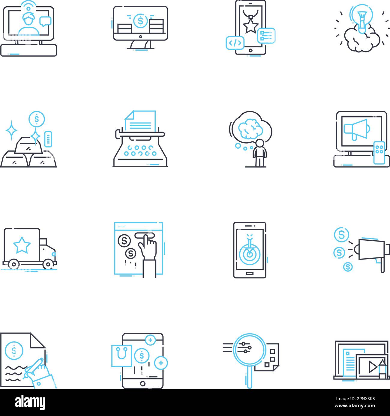 Business expansion linear icons set. Growth, Expansion, Diversification ... Business expansion linear icons set. Growth, Expansion, Diversification ...