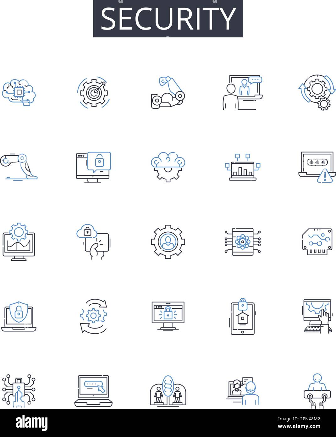 Security line icons collection. Protection, Safeguard, Safety, Defense ...