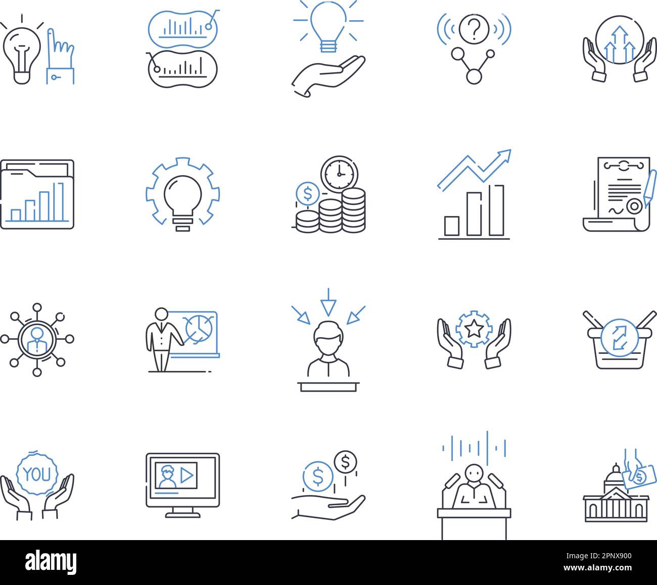 Logistics Management line icons collection. Transport, Inventory ...