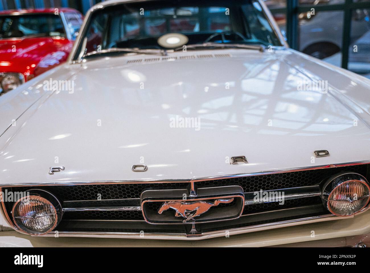 istambul, turkey - MAI 2022 white Ford Mustang 1st generation coupe ...