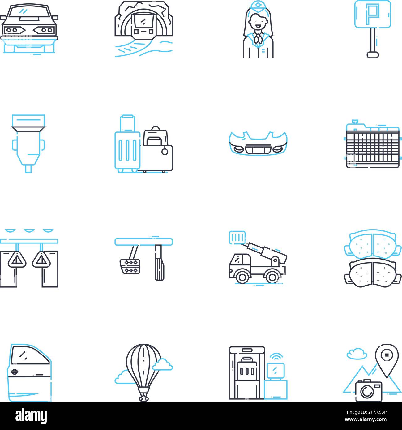 Navigator Linear Icons Set Direction Explore Navigate Guide Map Discovery Compass Line
