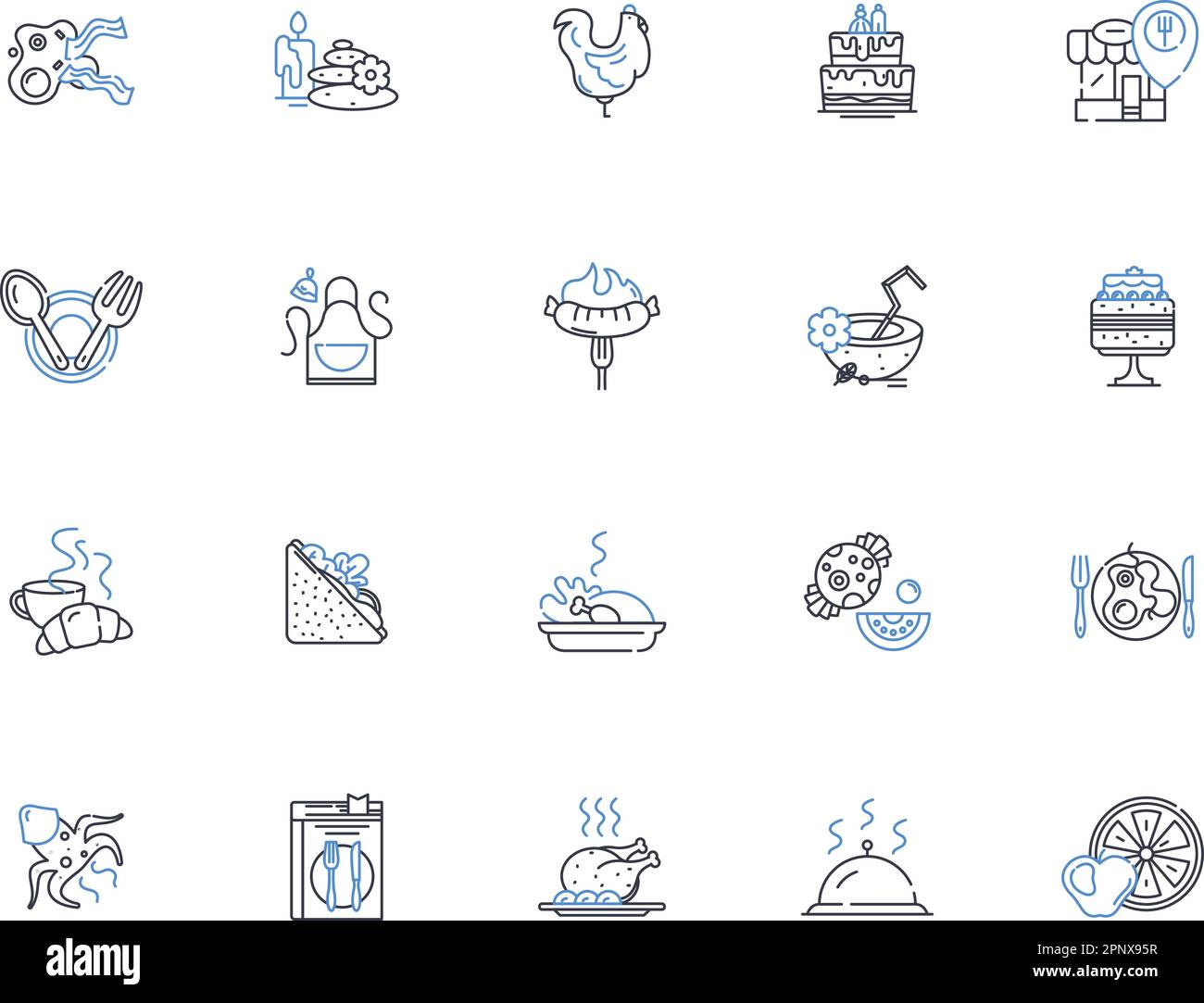 Swallowing line icons collection. Ingestion, Deglutition, Esophageal ...