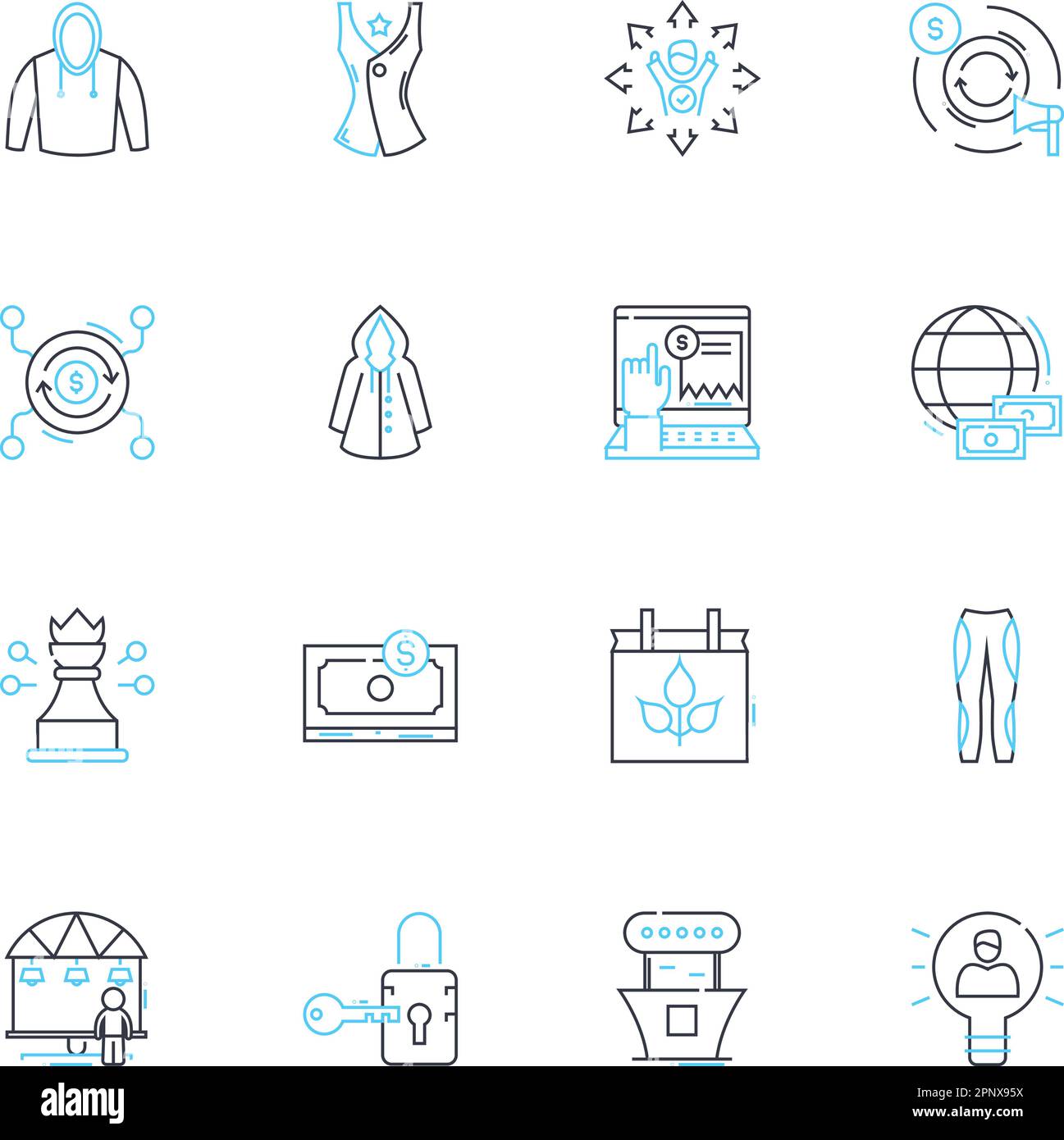 Customer service linear icons set. Satisfaction, Support, Experience ...