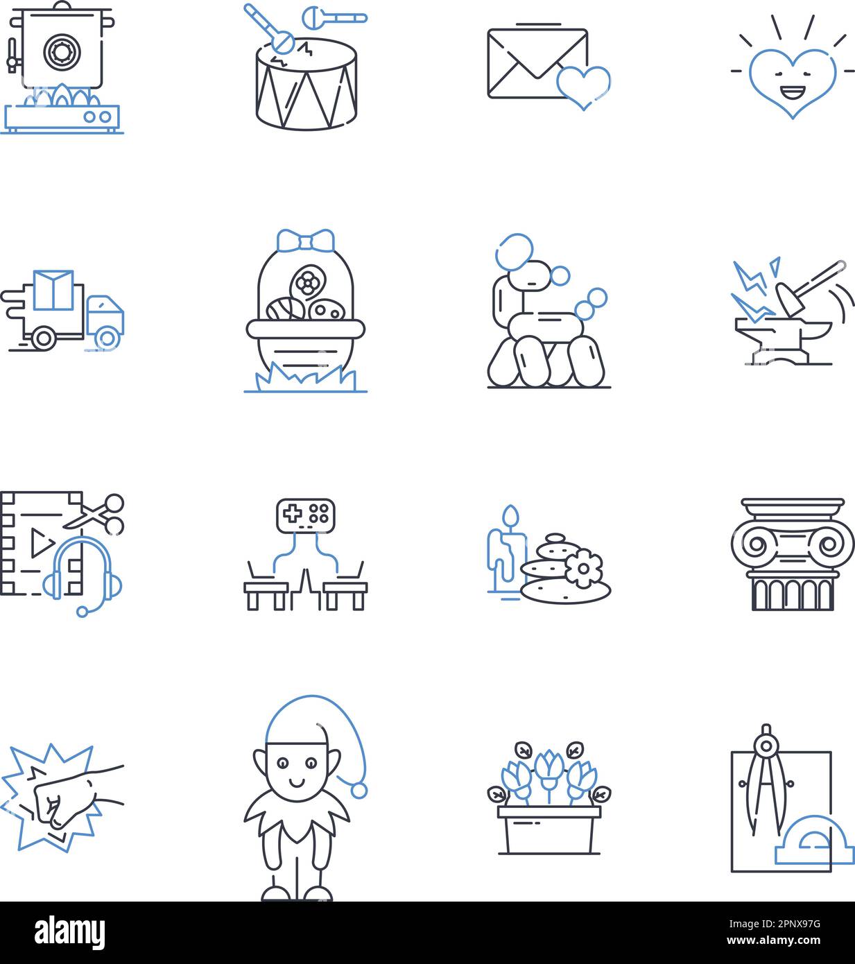 Discriminating pastime line icons collection. Exclusion, Segregation ...