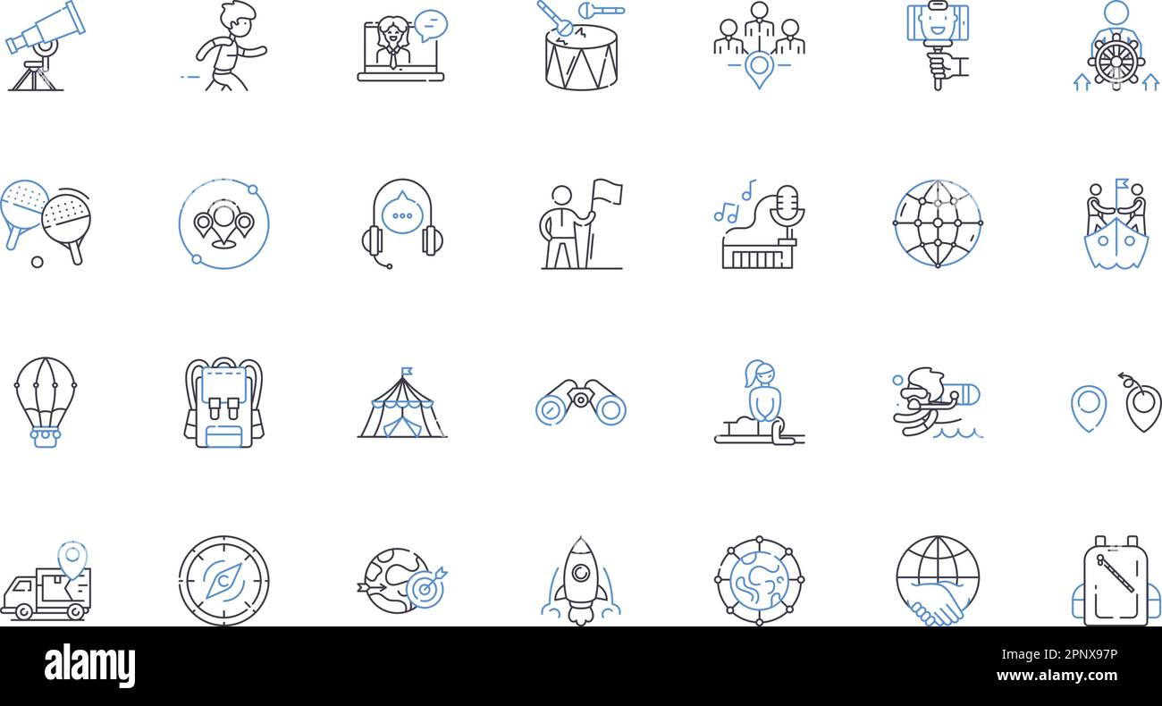 Risk-taking line icons collection. Adventure, Boldness, Bravery ...