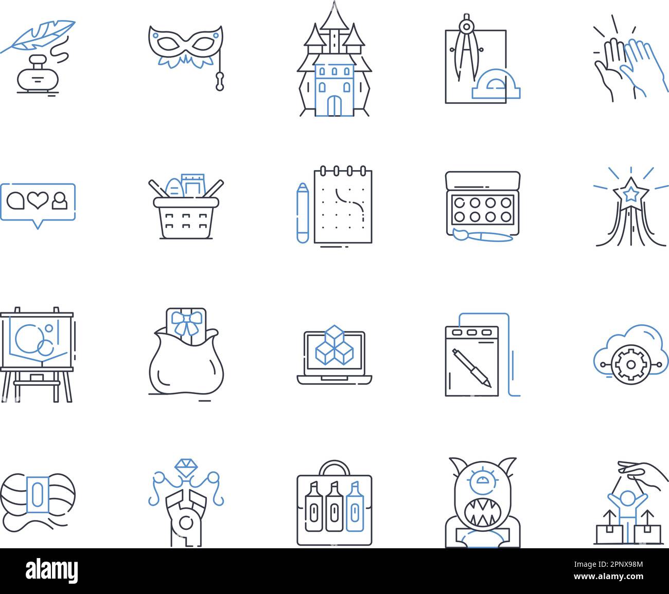 Ingenuity line icons collection. Creativity, Resourcefulness, Ingenuity ...