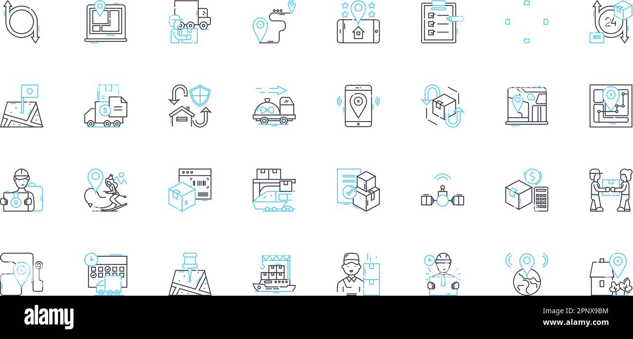Carriage and conveyance linear icons set. Vehicle, Transport, Travel ...