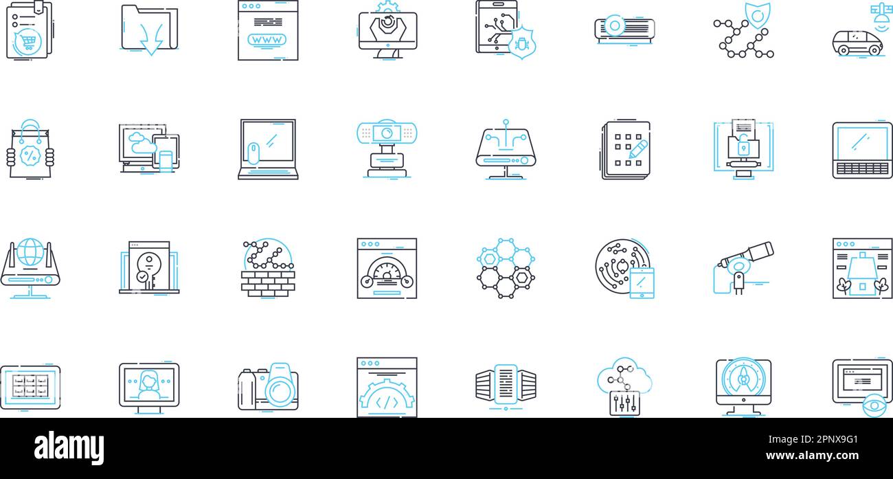 Instrument linear icons set. Guitar, Piano, Saxoph, Drums, Violin ...