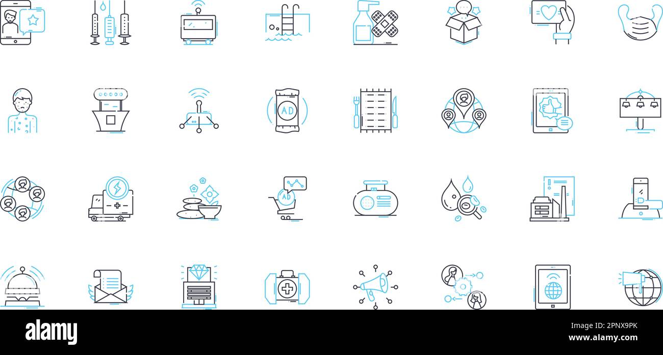 Client relations linear icons set. Trust, Communication, Satisfaction ... Client relations linear icons set. Trust, Communication, Satisfaction ...