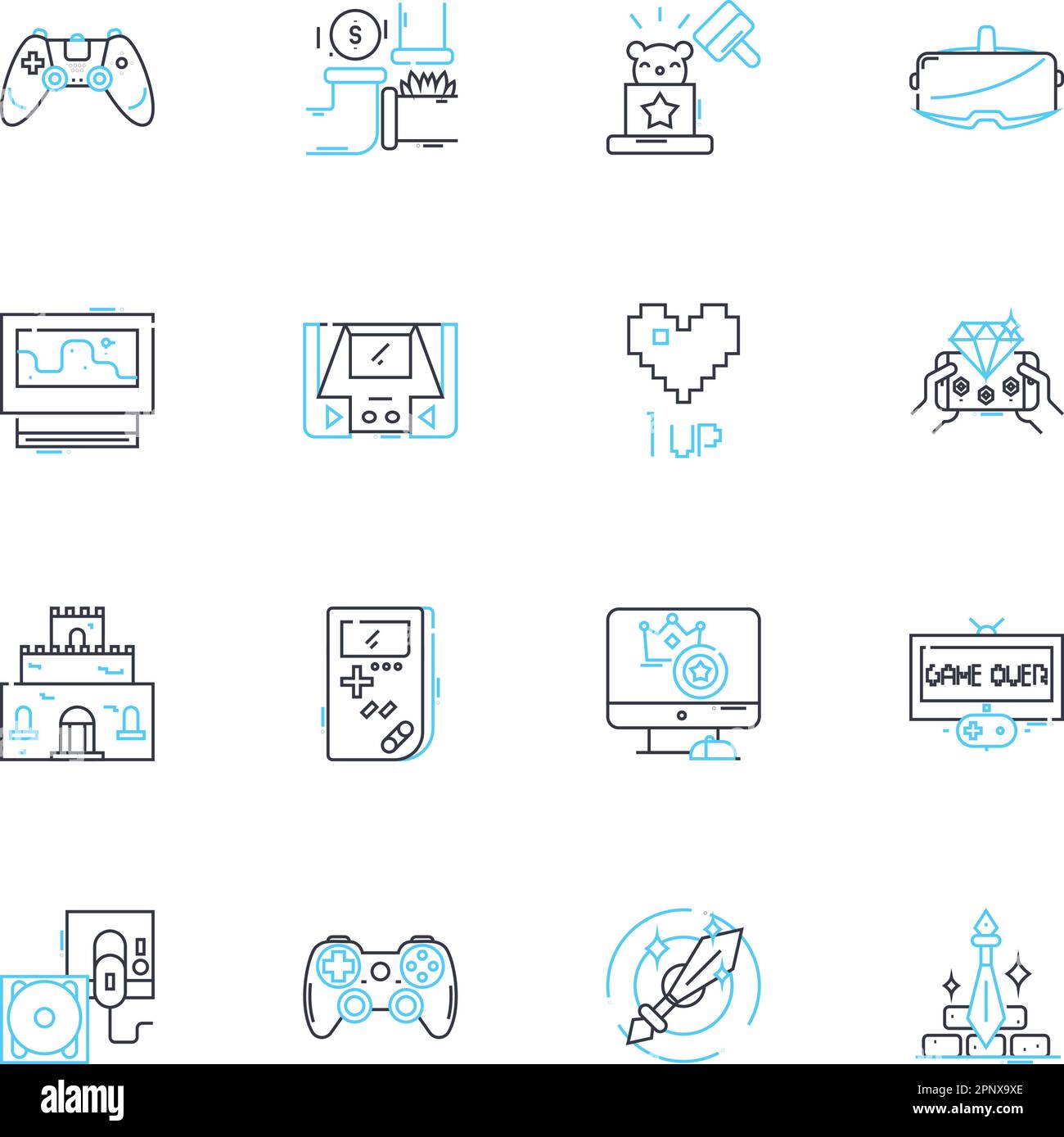 Scorekeeping Linear Icons Set Scoring Points Tallying Recordkeeping Tracking Statistics