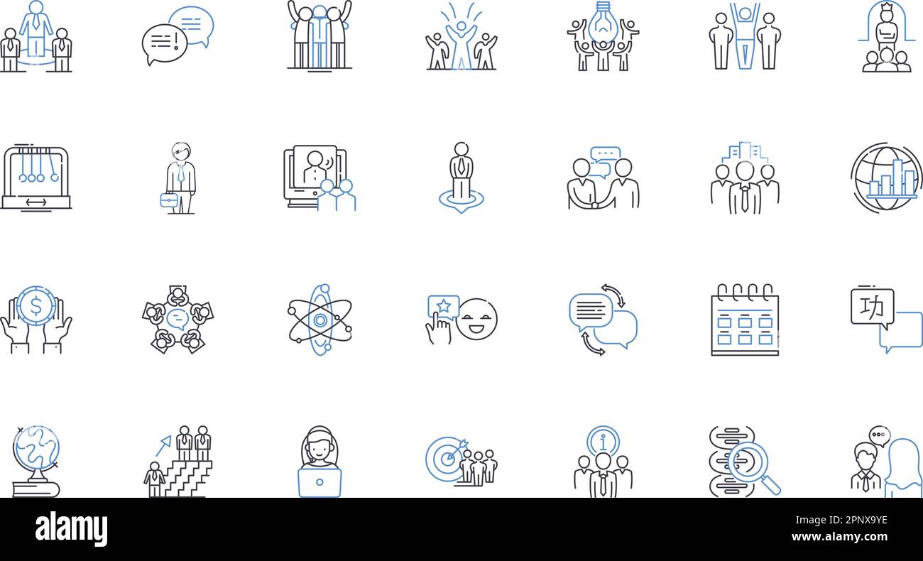 Learning play line icons collection. Engagement, Exploration ...