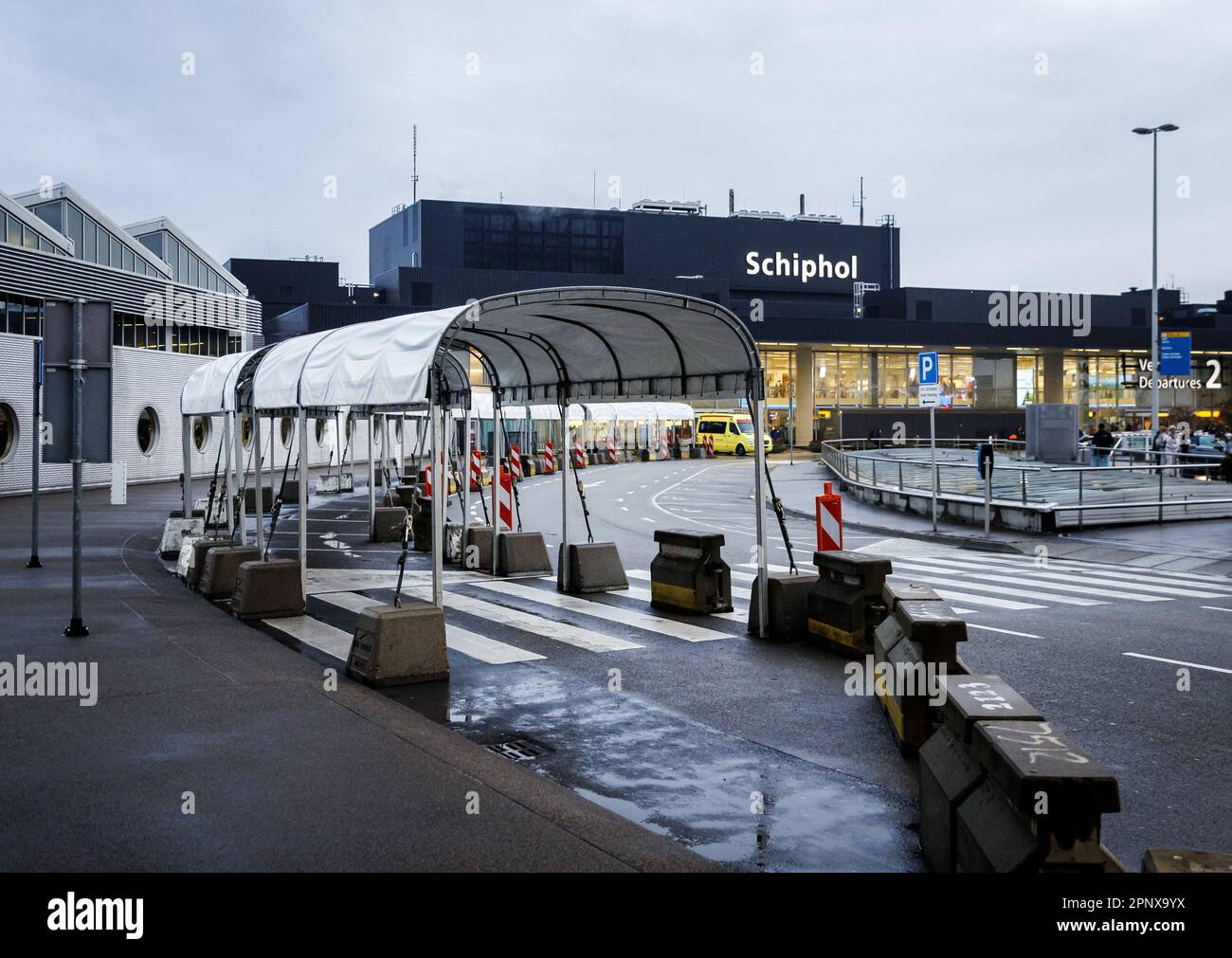 SCHIPHOL - An empty extra waiting area at Schiphol Airport. The May ...