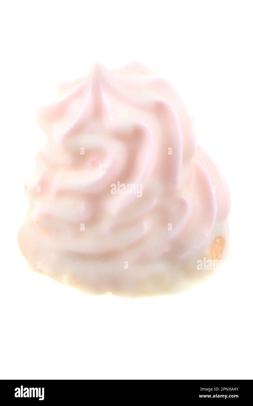 czech strawberry marschmallow dessert isolated on the white background ...