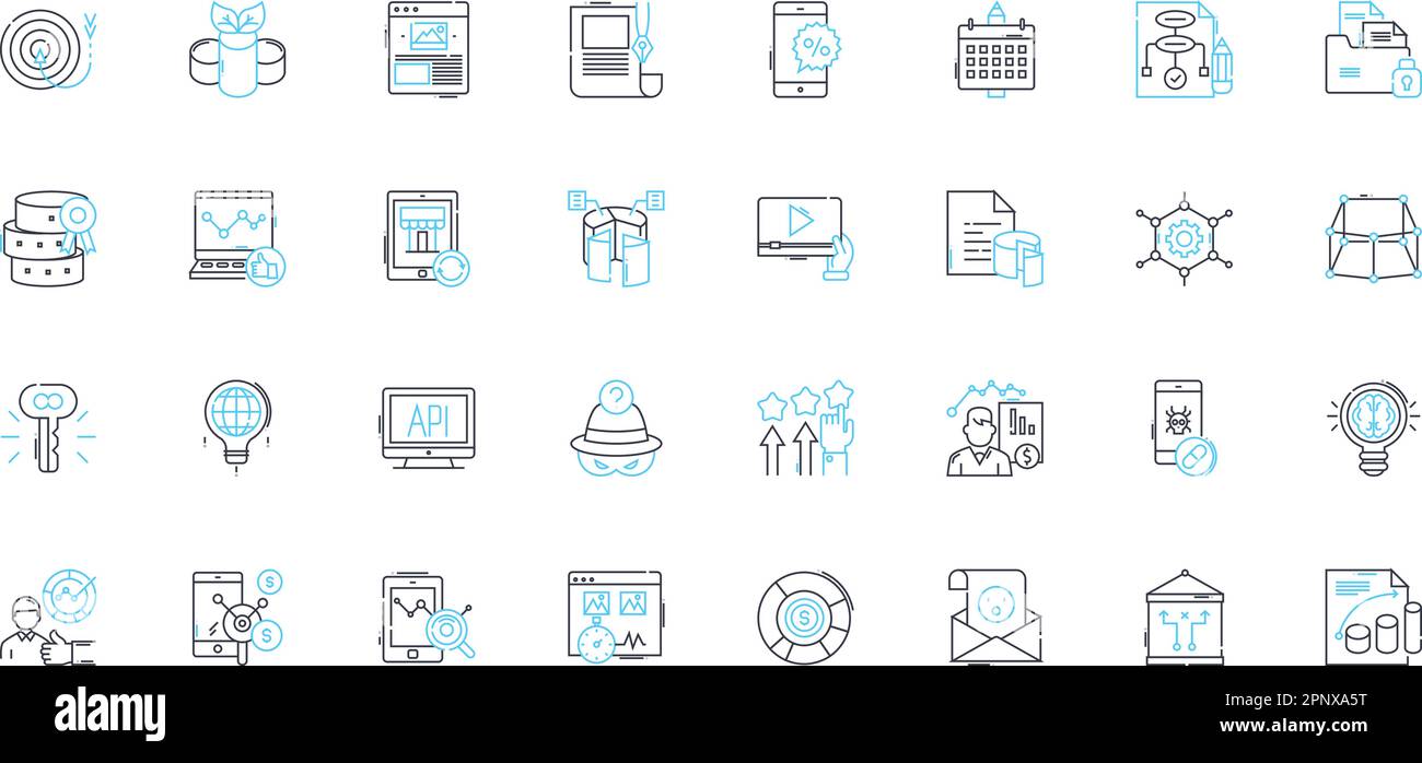 Competitor analysis linear icons set. Competition, Rivals, Comparison ...