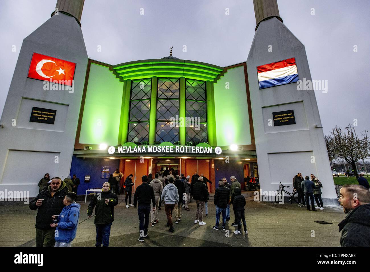 ROTTERDAM - Muslims take part in the morning prayer in the Mevlana ...