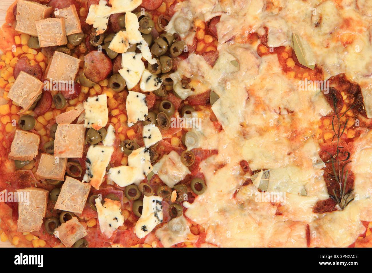 homemade pizza texture as nice gourmet background Stock Photo - Alamy
