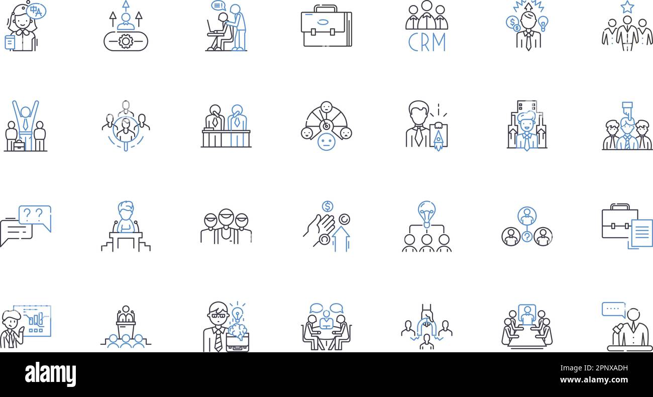 Head and work line icons collection. Cognition, Focus, Productivity ...
