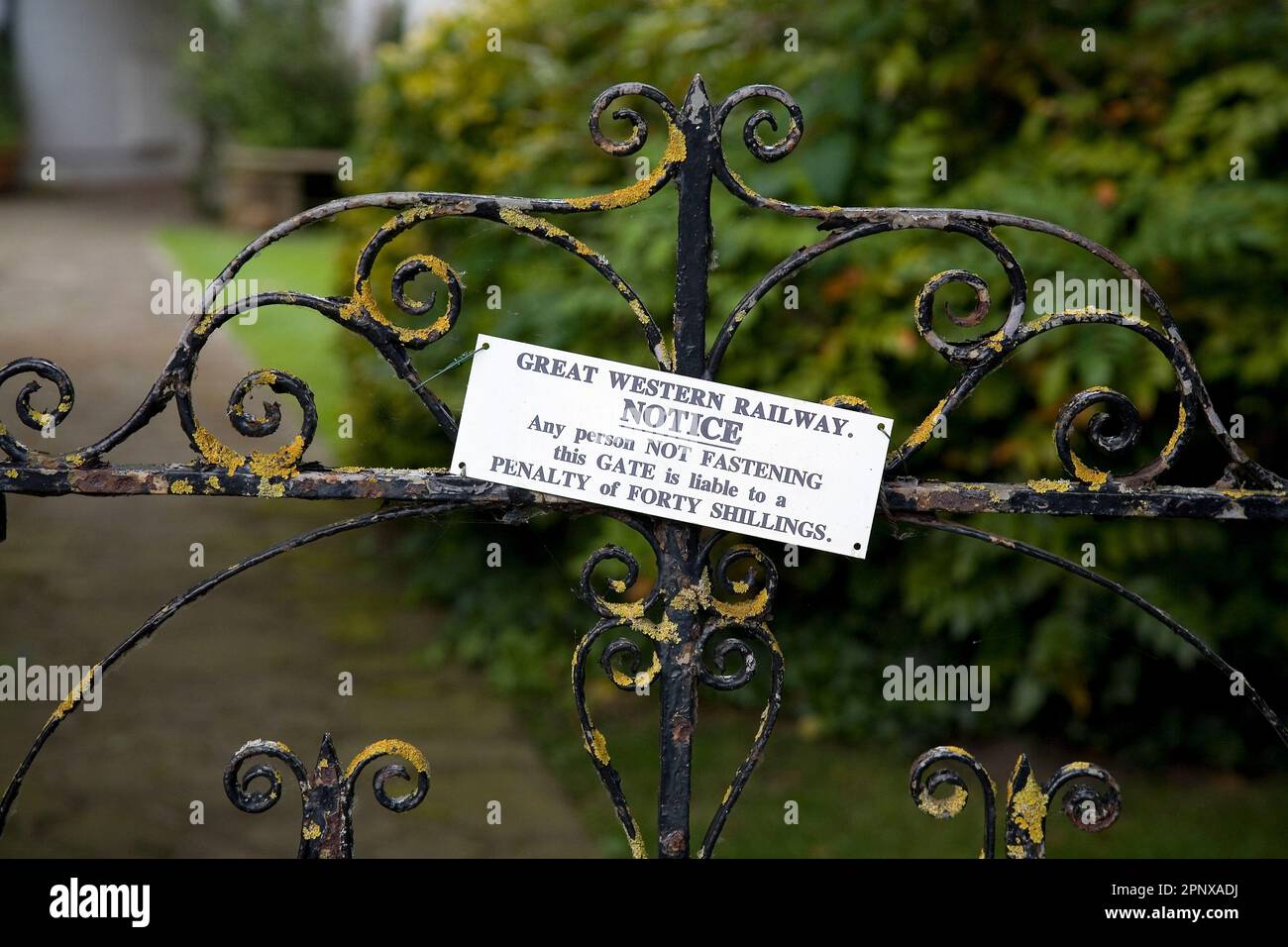 Great Western Railway fence sign Stock Photo - Alamy