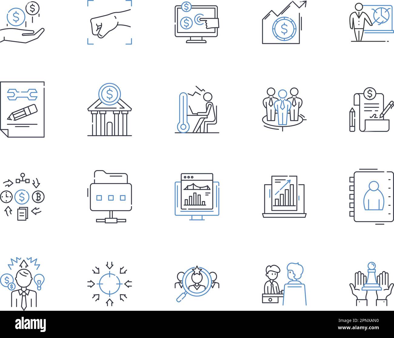 Retirement Planning line icons collection. Savings, Investments, Income ...