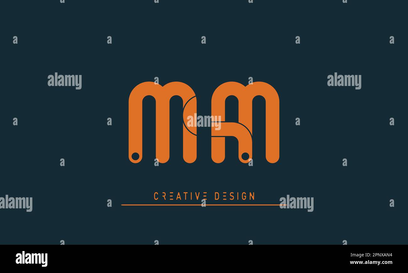Alphabet letters Modern Creative logo MM Stock Vector Image & Art - Alamy