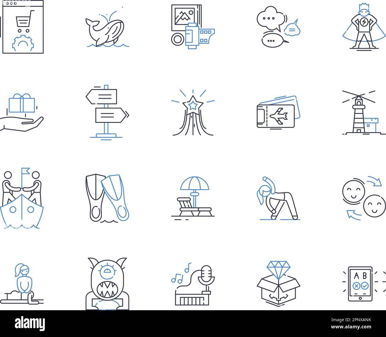 Shopping and retail line icons collection. Boutique, Mall, Department ...