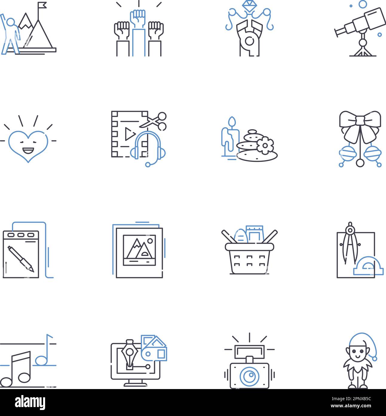 Adventure line icons collection. Thrill, Expedition, Excitement, Quest ...