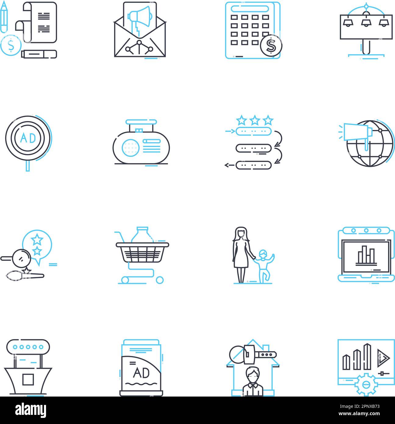 Communication interaction linear icons set. Dialogue, Exchange, Connect, Converse, Engagement ...