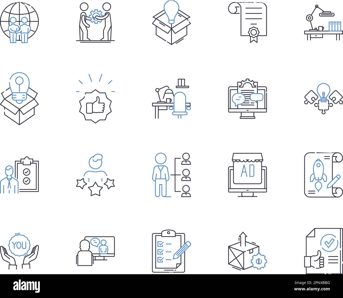 Customer acquisition line icons collection. Lead generation, Conversion ...