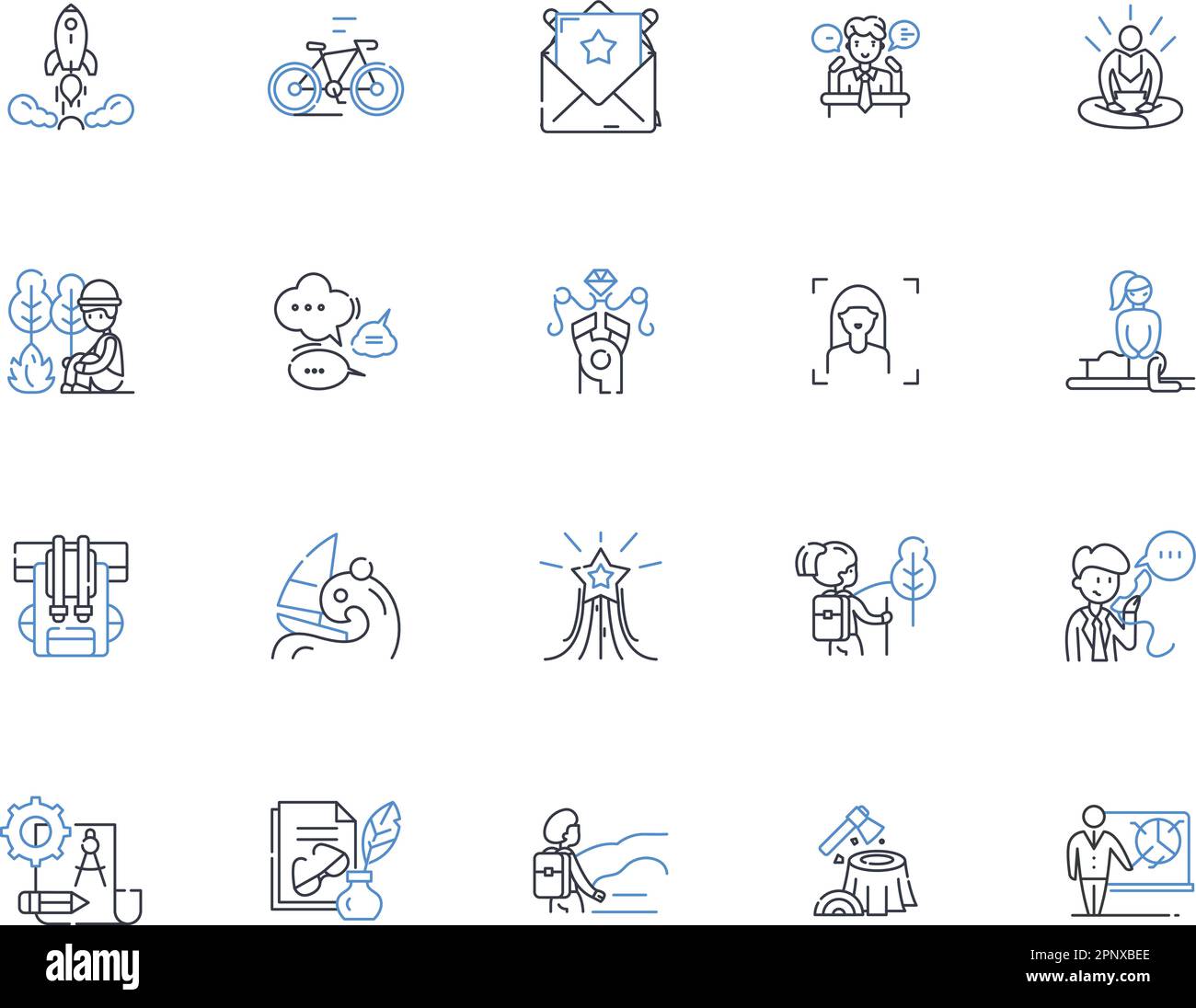 Fitness retreat line icons collection. Health, Wellness, Strength ...