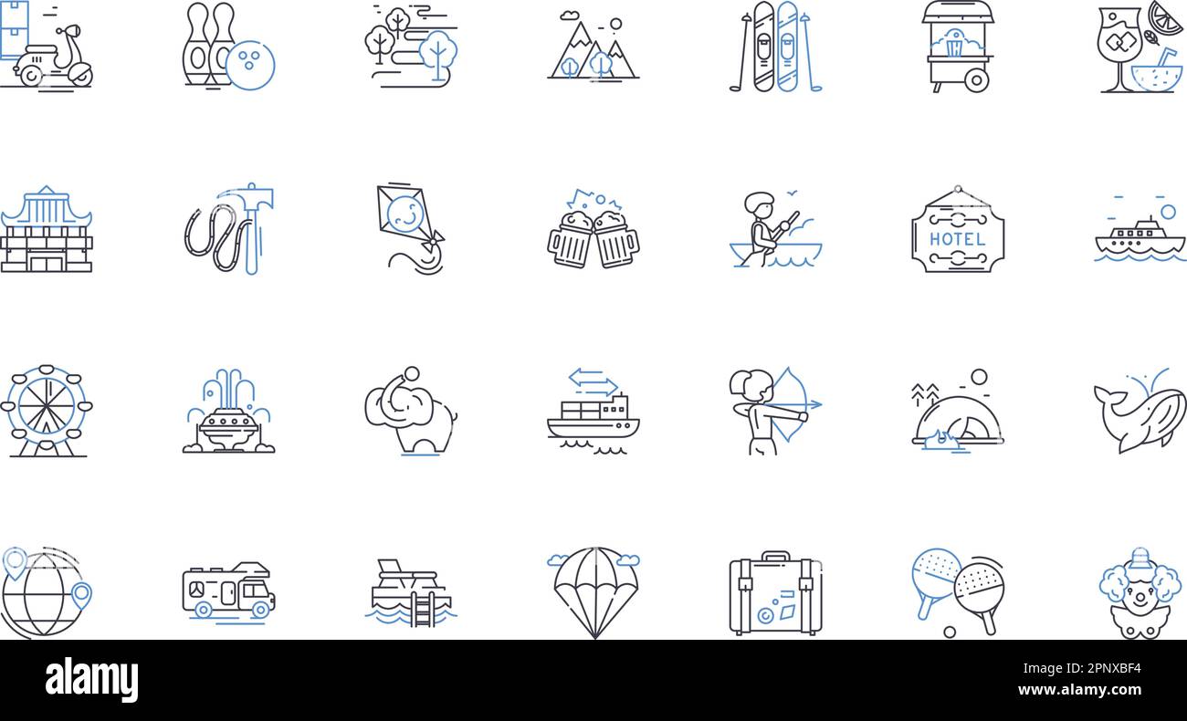 Exploratory wanderers line icons collection. Adventurous, Curious, Free ...